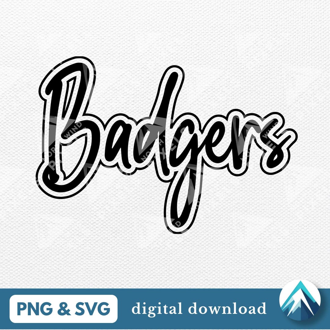 Badgers Digital Download, PNG and SVG Files, Clipart With Transparent ...