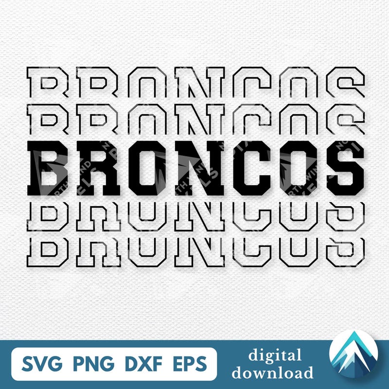 Denver Broncos Font - Etsy