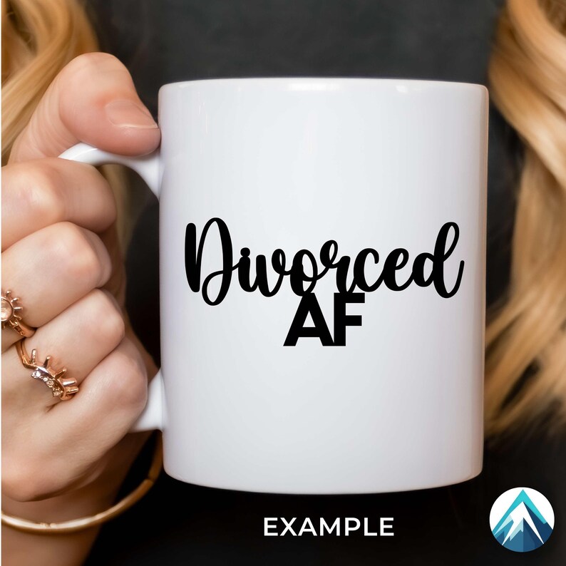 Divorced AF Digital Download, PNG and SVG Files, Cursive Font ...