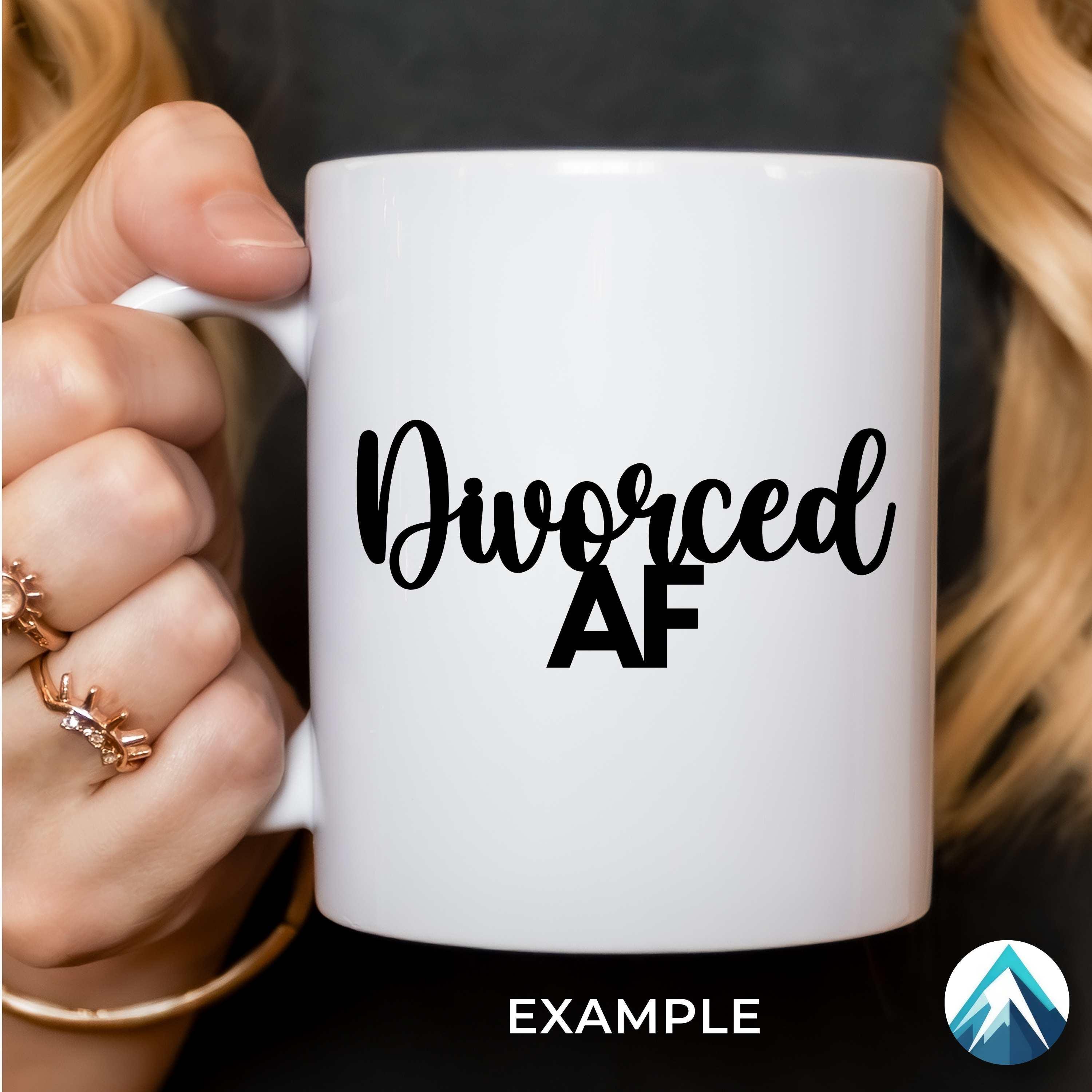 Divorced AF Digital Download, PNG and SVG Files, Cursive Font ...