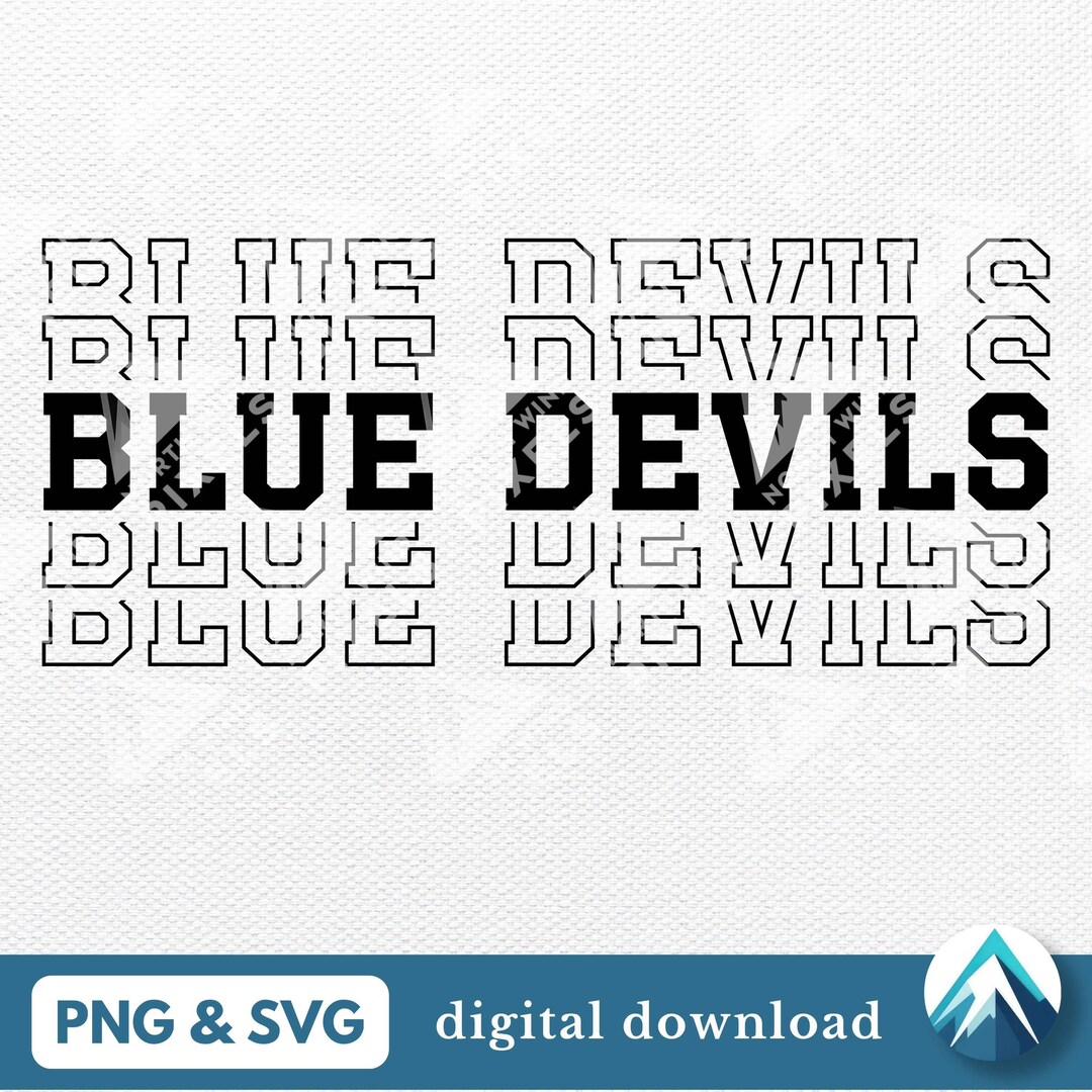 Blue Devils Digital Download, PNG and SVG Files, Clipart With ...