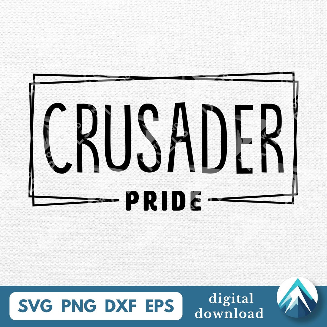 Crusader Pride in Box Frame Digital Download, Svg Png Dxf Eps Files ...
