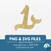 1 Mermaid Tail Birthday Number, PNG and SVG File, Digital Download ...