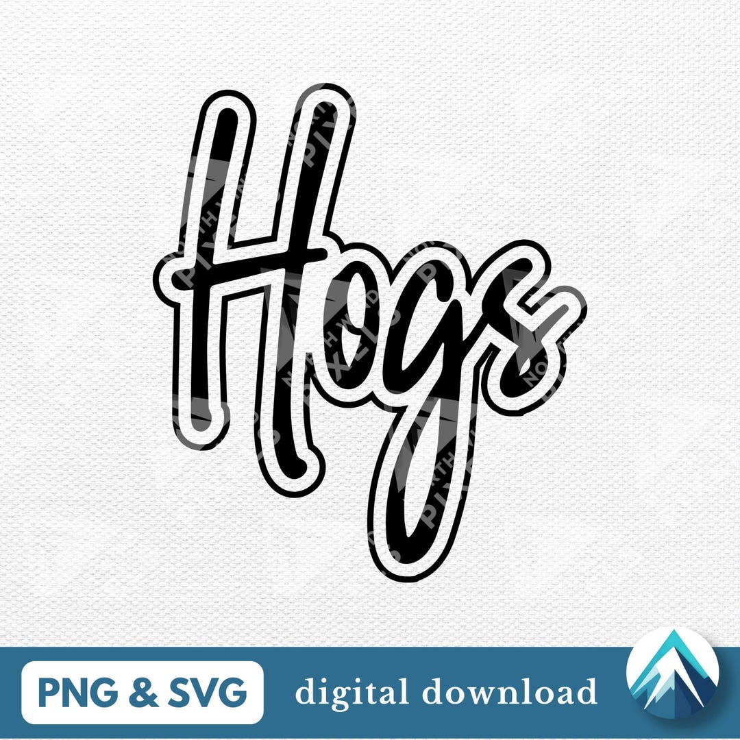 Hogs Digital Download, PNG and SVG Files, Clipart With Transparent ...