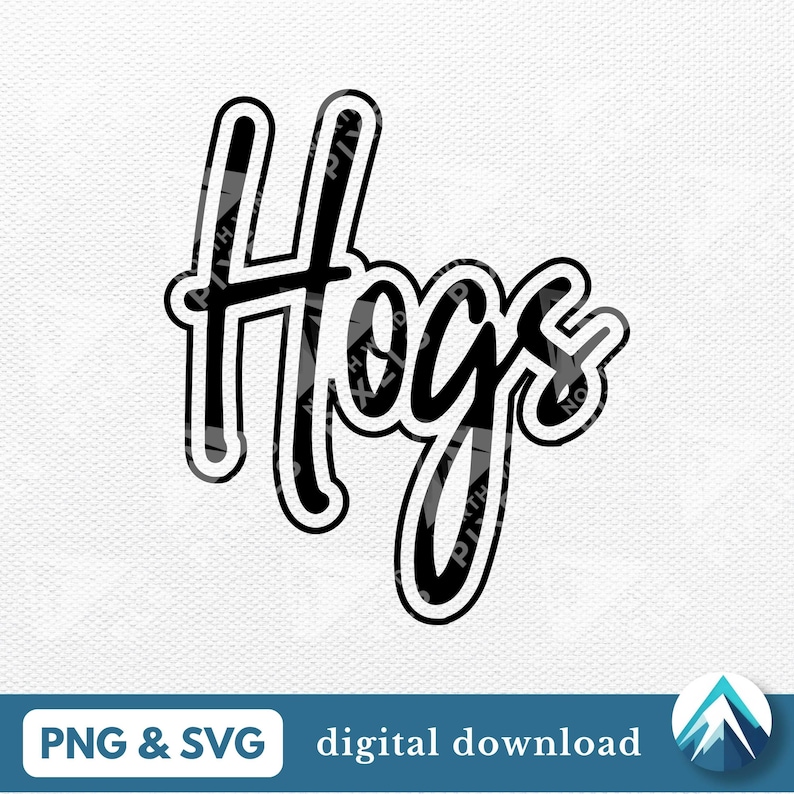 Hogs Digital Download, PNG and SVG Files, Clipart With Transparent ...