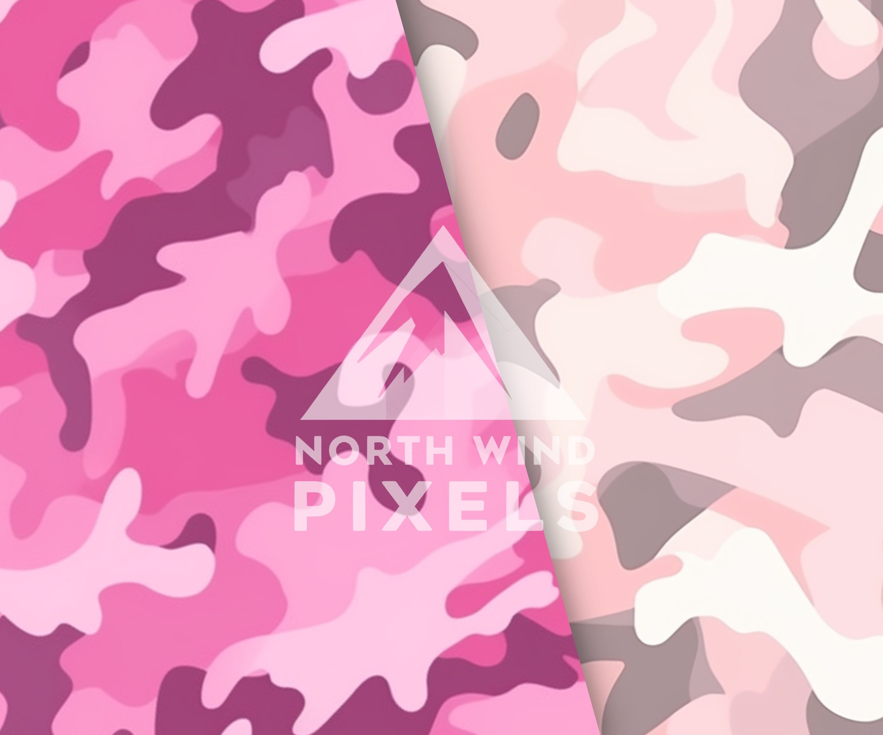12 Pink Camouflage Digital Papers, Seamless Patterns, 12x12, JPG ...