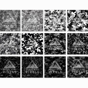 48 Camouflage Bundle Digital Papers, Seamless Patterns, 12x12, JPG ...