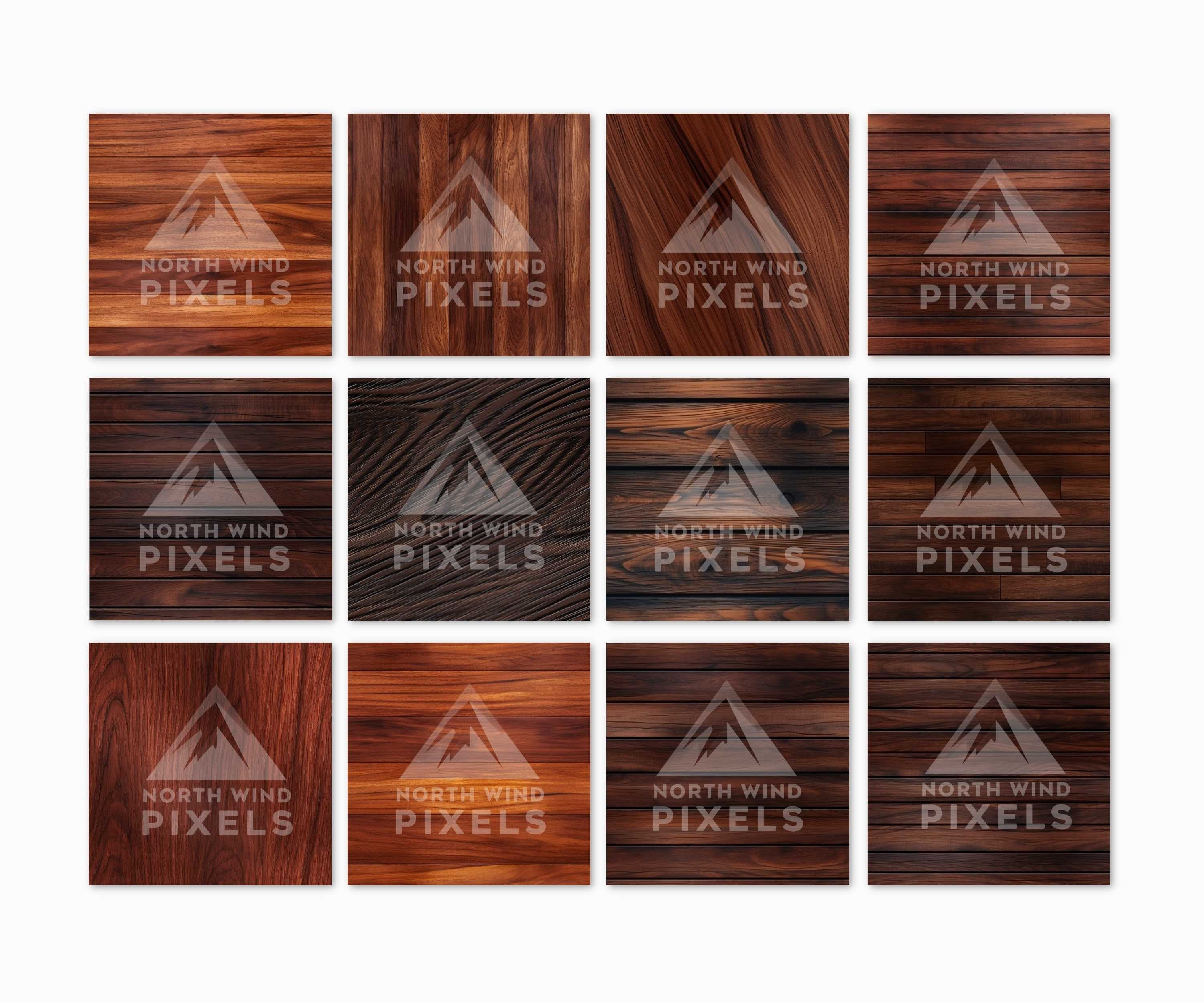 12 Mahogany Wood Digital Paper Pack Seamless Pattern 12x12 - Etsy