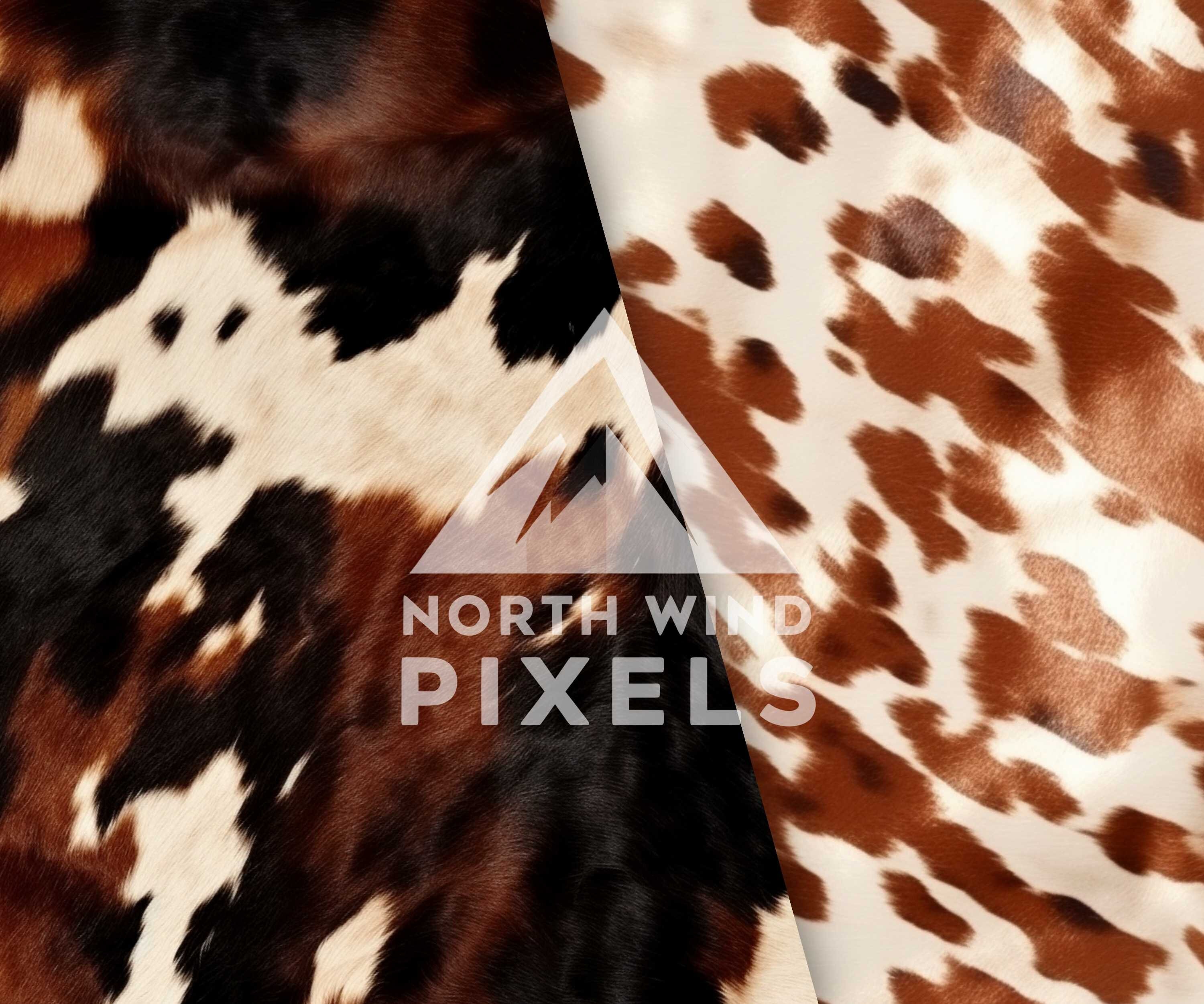 18 Cow Hide Texture Digital Papers, Seamless Patterns, 12x12, Rustic ...