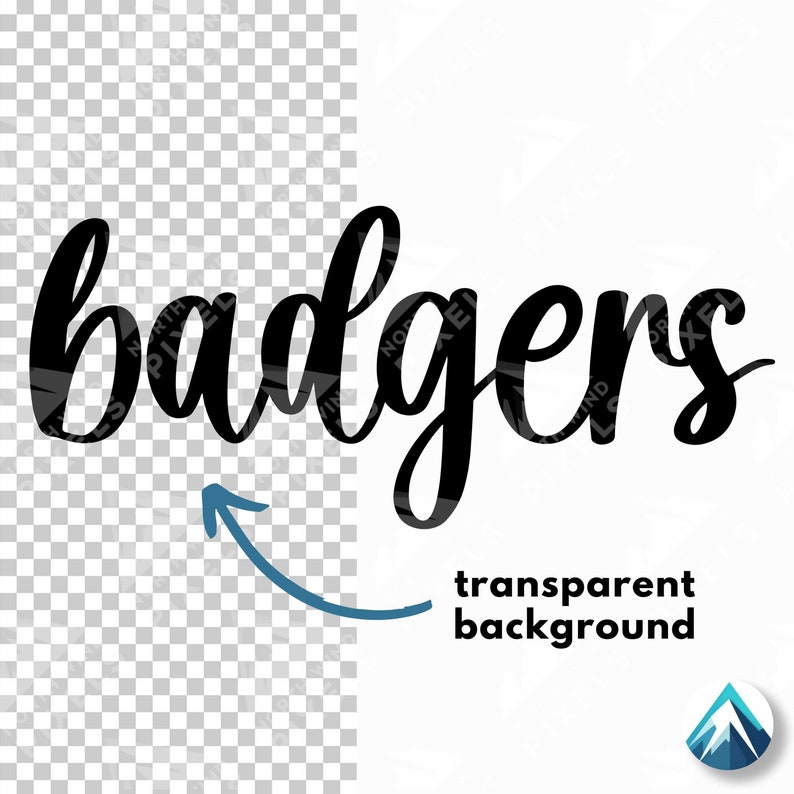Badgers Digital Download, PNG and SVG Files, Clipart With Transparent ...