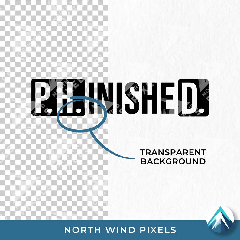Stencil Phinished Digital Download, PNG and SVG Files, Transparent ...