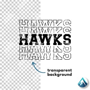 Hawks Digital Download, PNG and SVG Files, Clip Art With Transparent ...