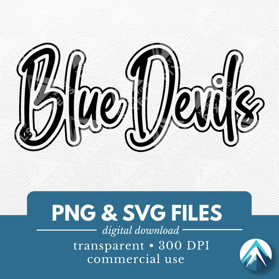 Blue Devils Digital Download, PNG and SVG File, Clipart With ...