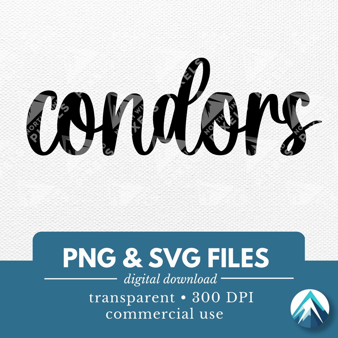 Condors Digital Download, PNG and SVG Files, Transparent Background ...
