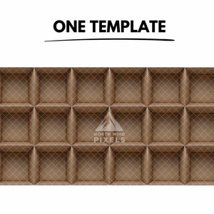 18 Empty Cardboard Box Digital Template, PNG, 6 by 3 Grid, Transparent ...