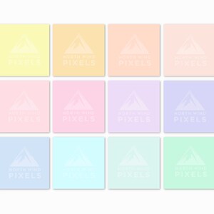12 Pastel Solids Digital Paper Bundle, Repeating Pattern, JPG Download ...