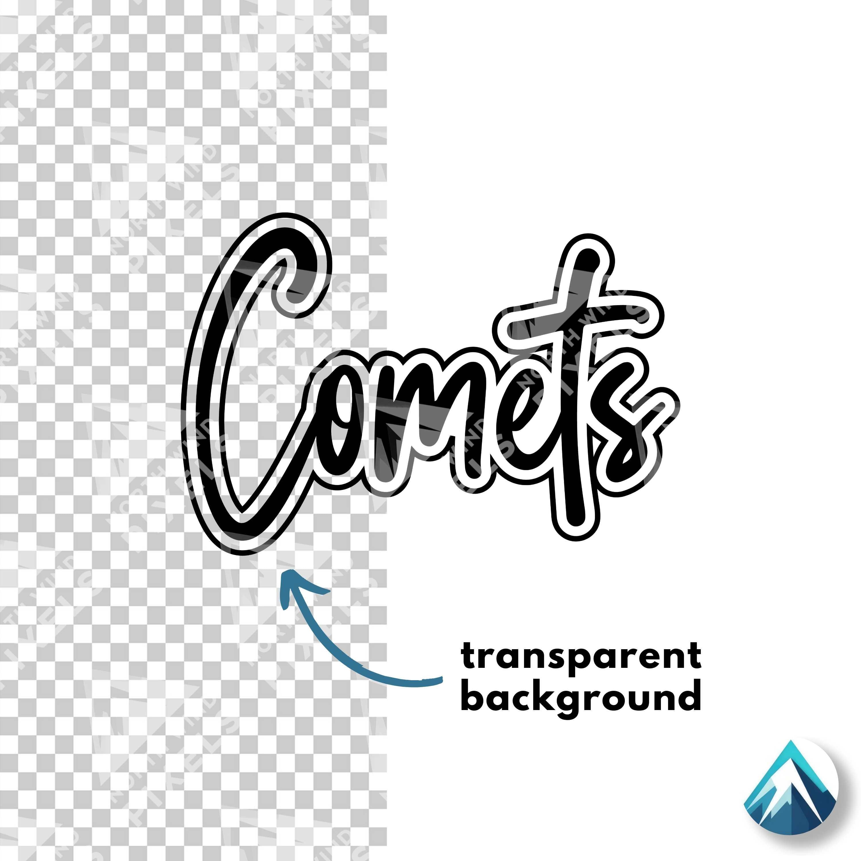 Comets Digital Download, PNG and SVG Files, Clip Art With Transparent ...