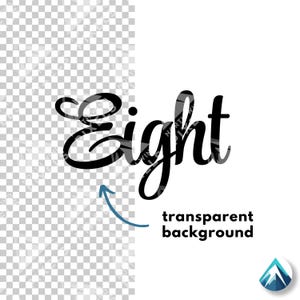 Eight Birthday Number, PNG and SVG File, Digital Download, Fancy ...