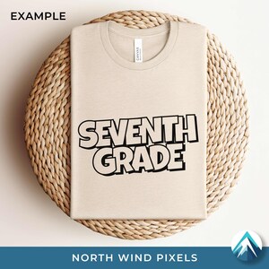 Seventh Grade Digital Download, Svg Png Dxf Eps, Transparent, Cartoon ...