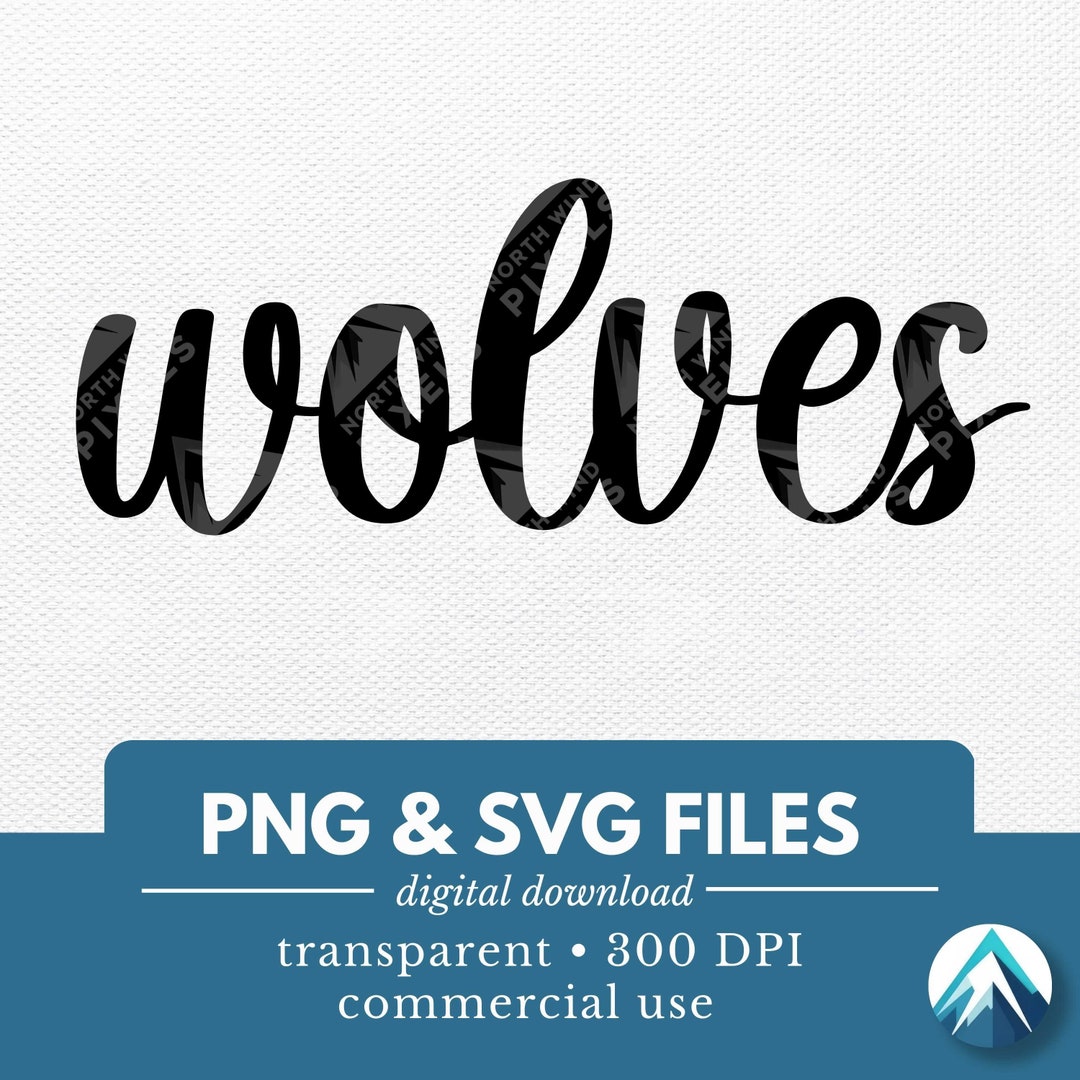 Wolves Digital Download, PNG and SVG Files, Clipart With Transparent ...