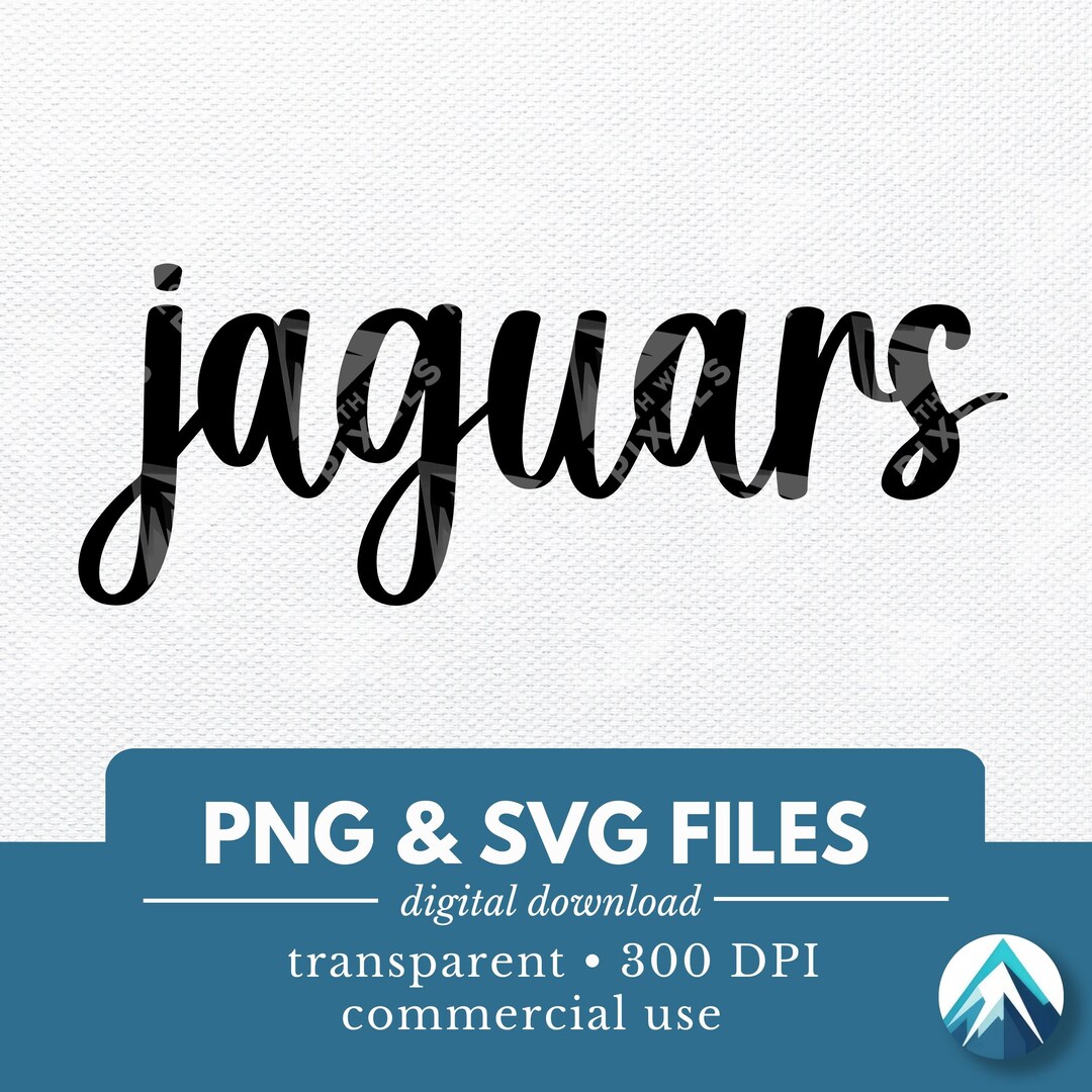 Jaguars Digital Download, PNG and SVG Files, Clipart With Transparent ...