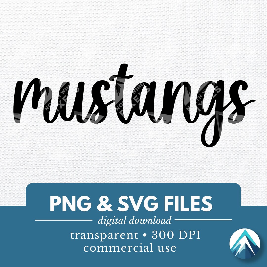 Mustangs Digital Download, PNG and SVG Files, Easy Download ...