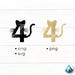 4 Cat Birthday Number, PNG and SVG File, Digital Download, Transparent ...