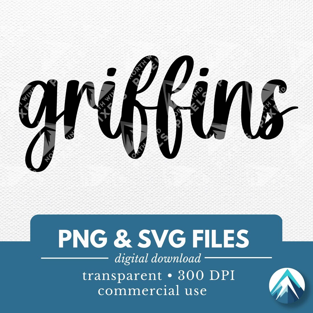 Griffins Digital Download, PNG and SVG Files, Transparent Background ...