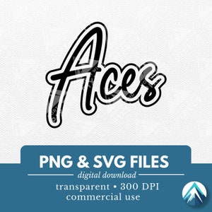 Aces Digital Download, PNG and SVG Files, Clipart With Transparent ...