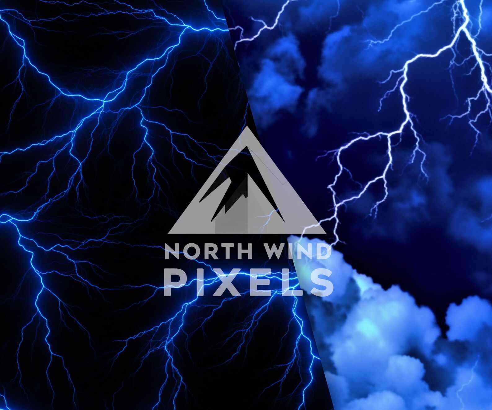 12 Blue Lightning Digital Papers, Seamless Patterns, 12x12, JPG ...