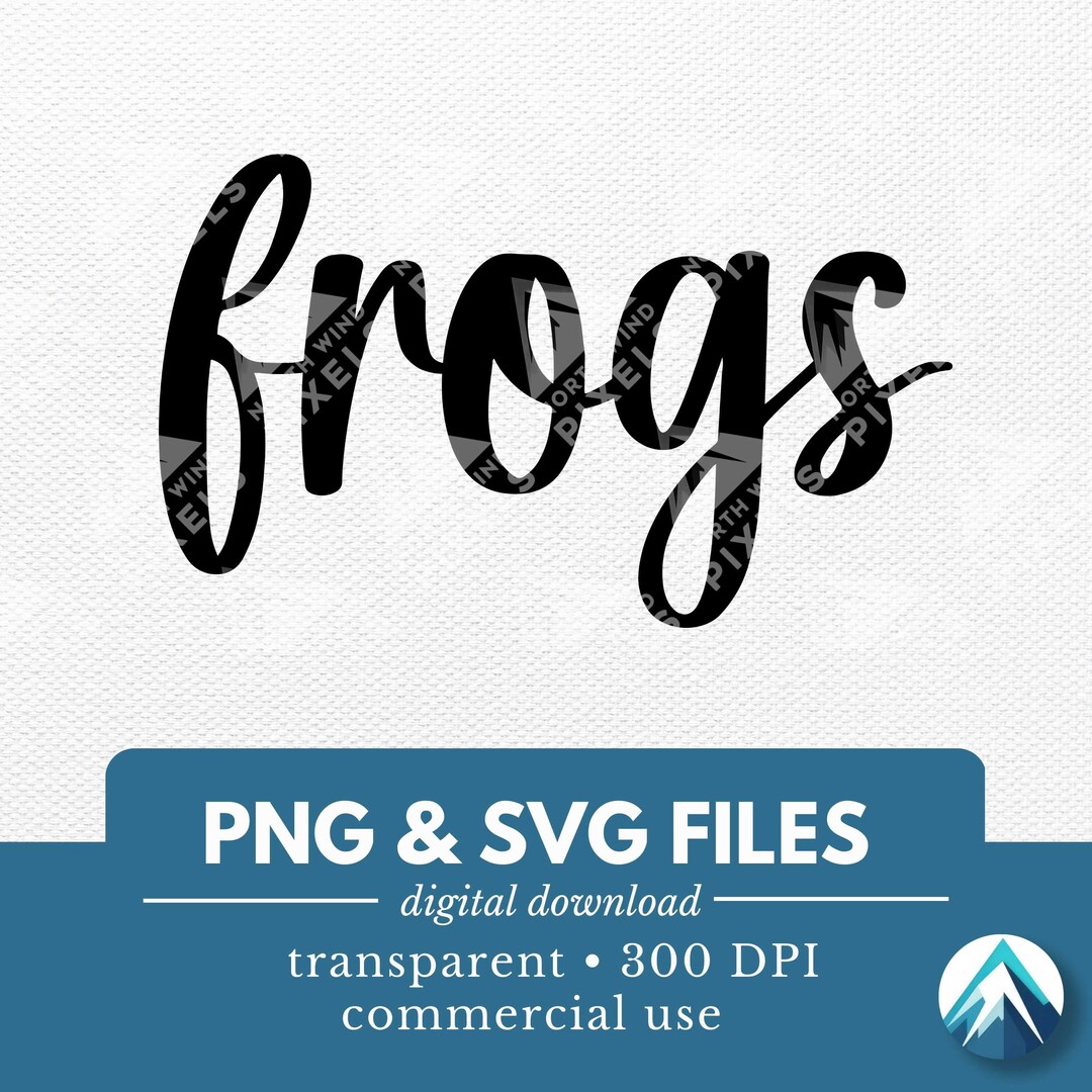 Frogs Digital Download, PNG and SVG File, Transparent Background, Boho ...