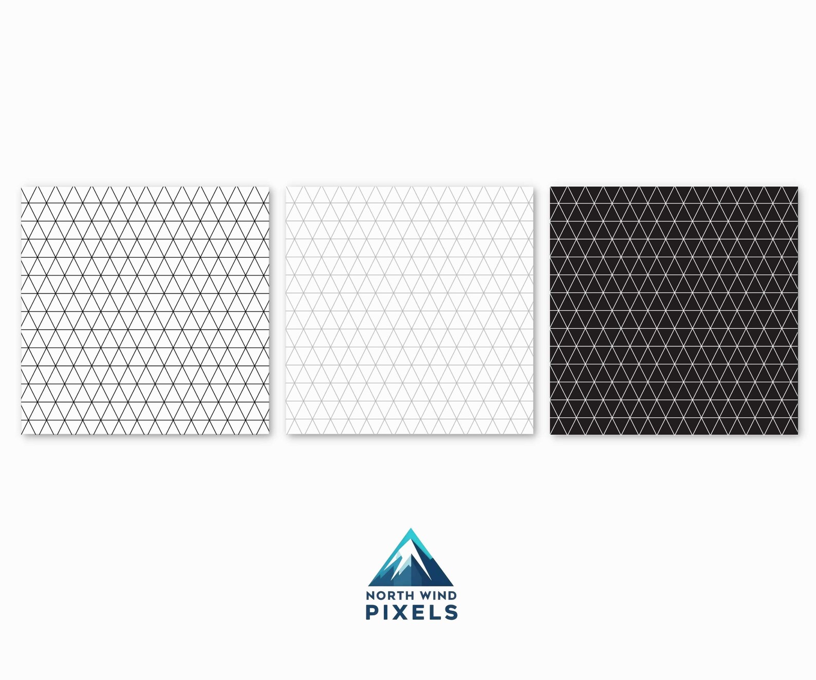 3 Triangle Watermark Grids With Transparent Backgrounds, PNG Files ...