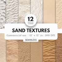 Beach Sand Seamless Digital Paper Background Texture - Tropical Sandy ...