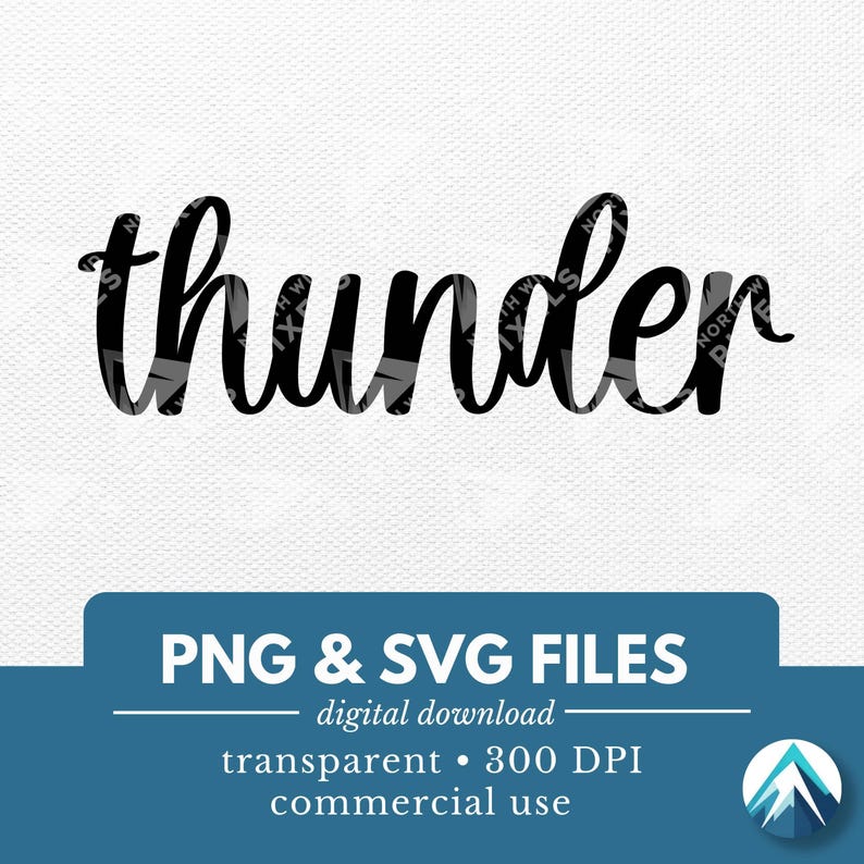 Thunder Digital Download, PNG and SVG Files, Easy Download, Transparent ...