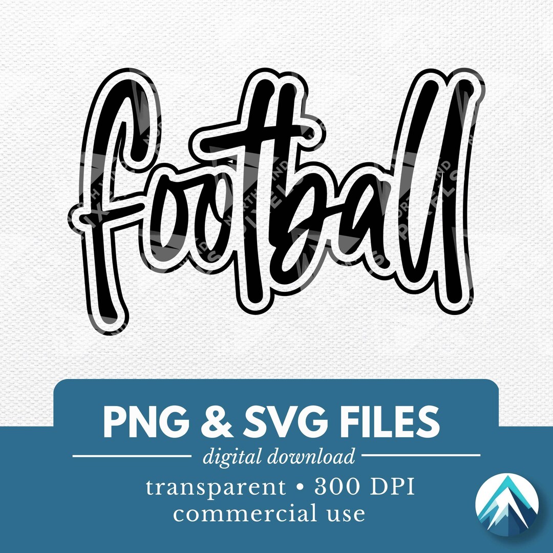 Football Digital Download, PNG and SVG Files, Transparent Background ...