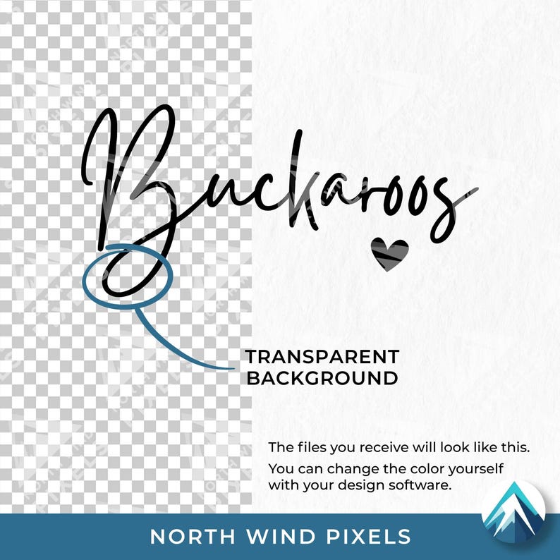 Buckaroos With Heart Digital Download, Svg Png Dxf Eps Files, Small ...