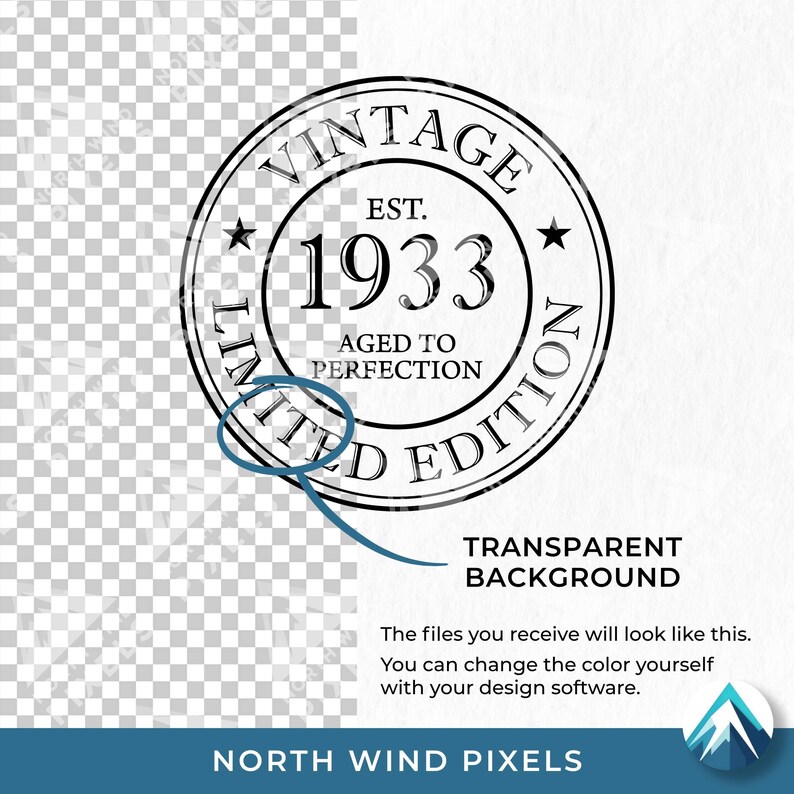 Vintage 1933 Birthday Digital Download, Svg Png Dxf Eps, Old Whiskey ...