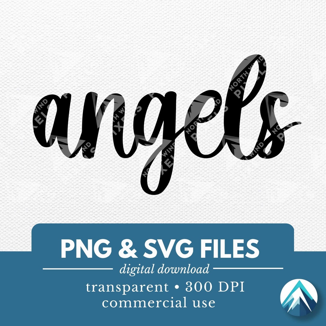 Angels Digital Download, PNG and SVG Files, Transparent Background ...