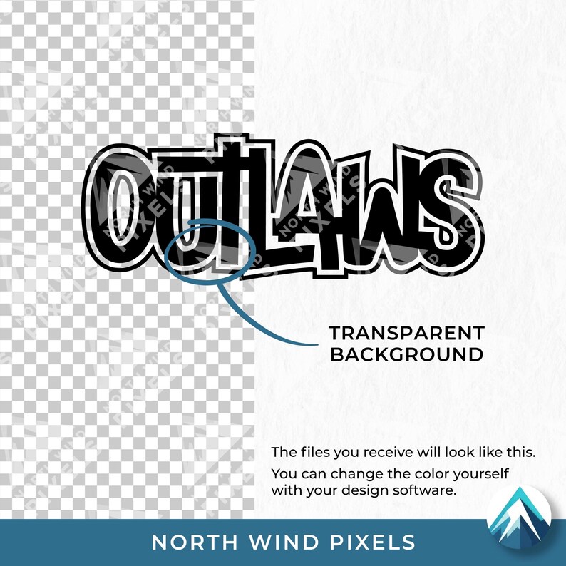 Cartoon Outlaws Digital Download, Svg Png Dxf Eps, Layers, Outline ...