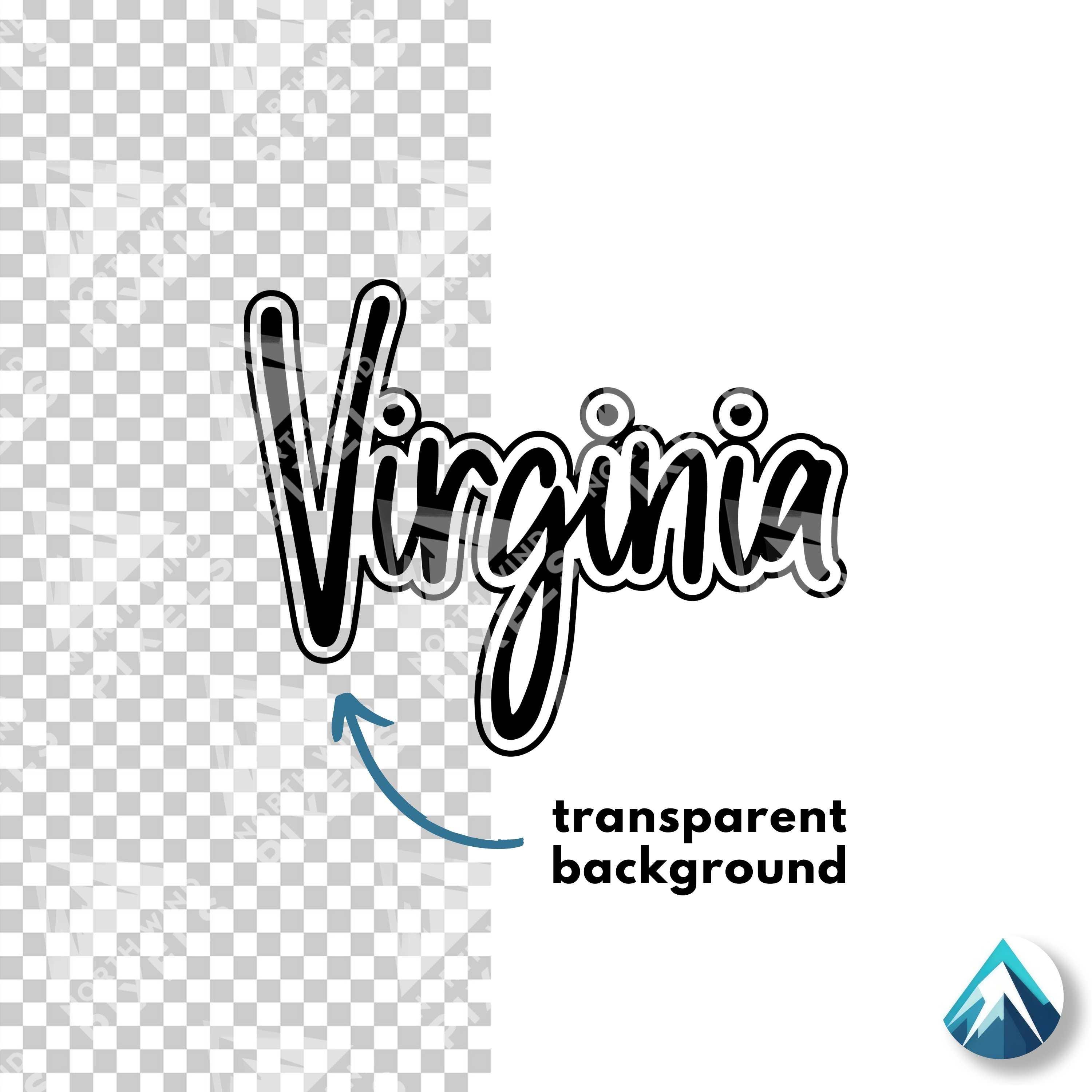 Virginia Digital Download, PNG and SVG Files, Transparent Background ...