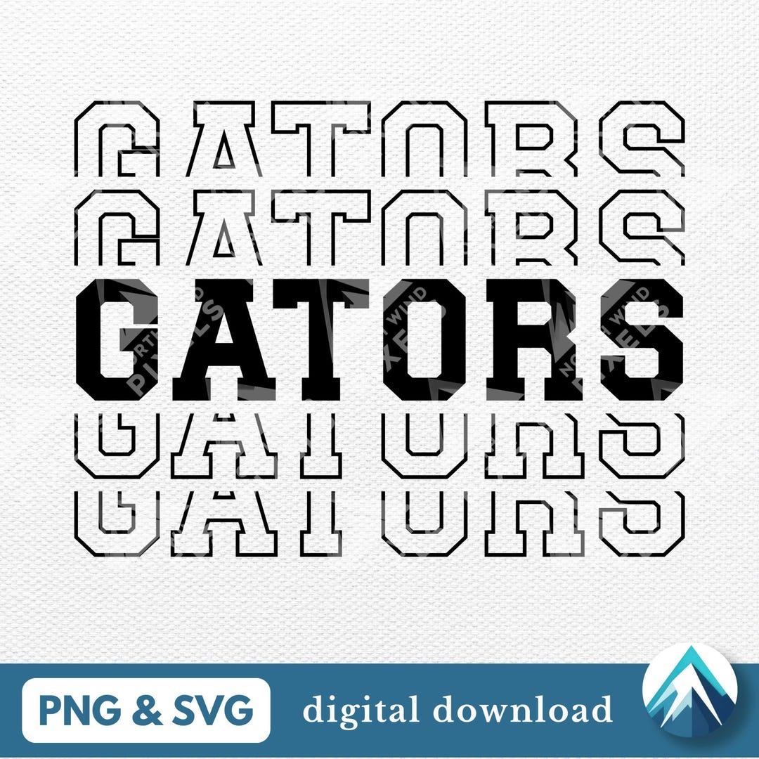 Gators Digital Download, PNG and SVG Files, Clipart With Transparent ...
