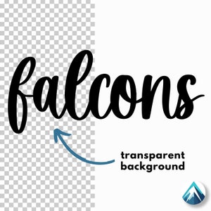 Falcons Digital Download, PNG and SVG Files, Transparent Background ...