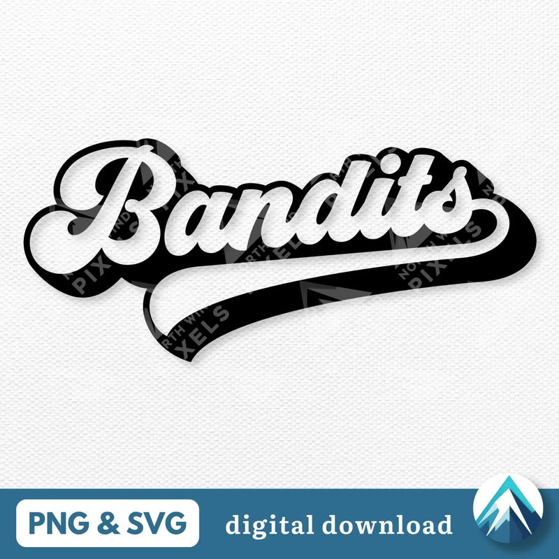 Bandits Baseball Team Svg - Etsy