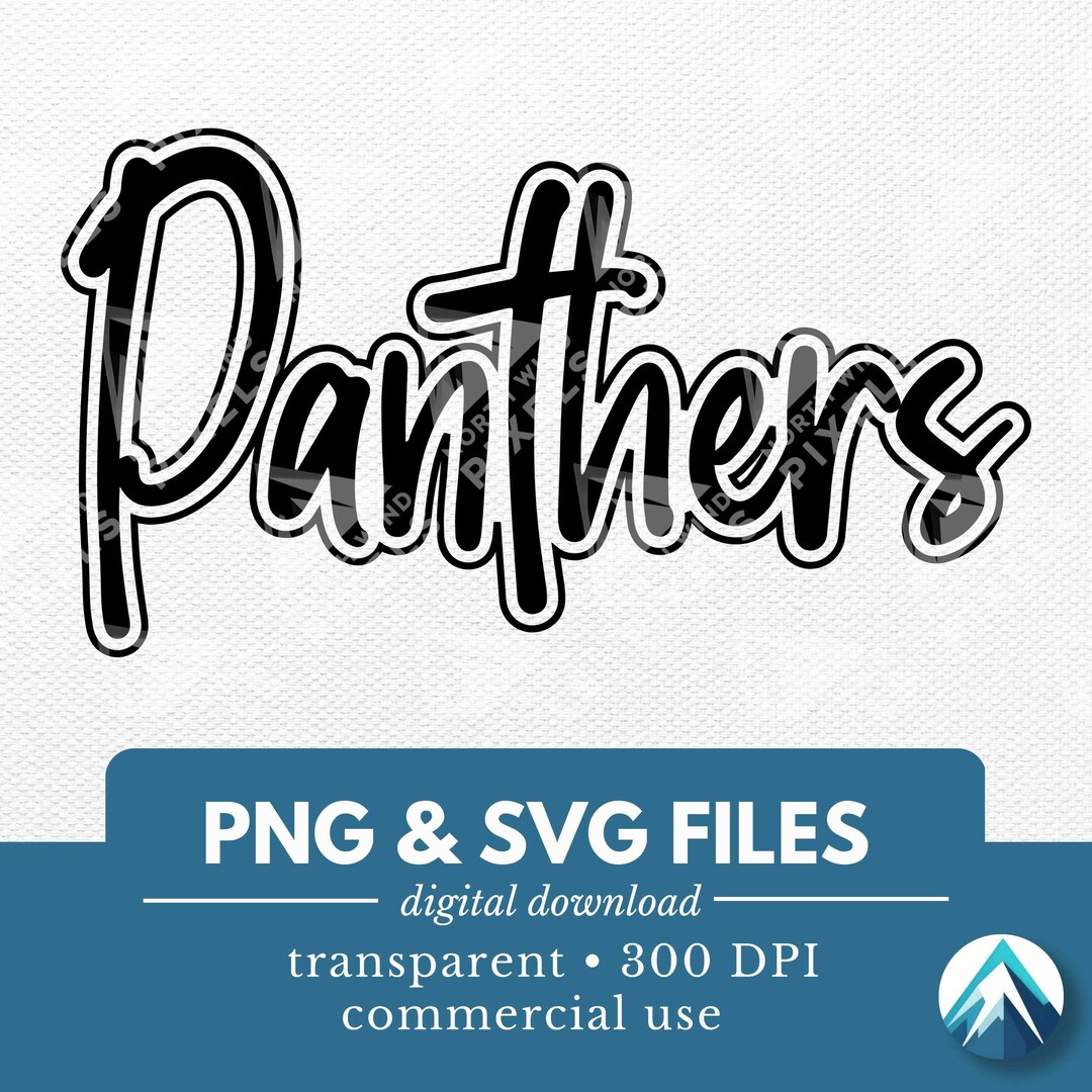 Panthers Digital Download, PNG and SVG Files, Transparent Background ...