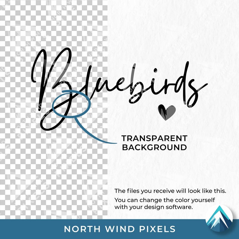 Bluebirds Digital Download, Svg Png Dxf Eps Files, Small Heart ...