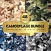 48 Camouflage Bundle Digital Papers, Seamless Patterns, 12x12, JPG ...