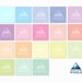 18 Pastel Palette Digital Paper Bundle, Solid Colors, 12x12, JPG ...