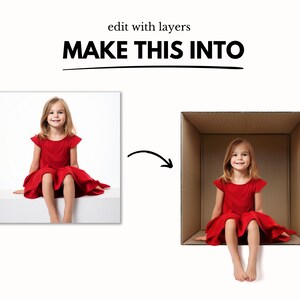 3 Digital Templates With Empty Cardboard Box, PNG, 3, 6 and 9 Box Grids ...