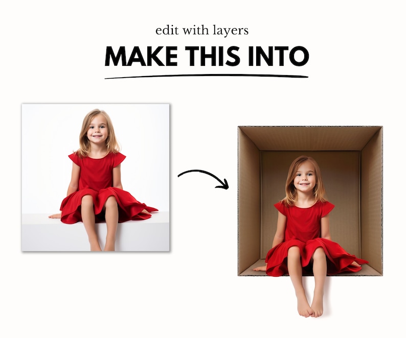 3 Digital Templates With Empty Cardboard Box, PNG, 3, 6 and 9 Box Grids ...