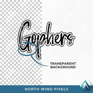 Gophers Digital Download, PNG and SVG Files, Transparent Background ...